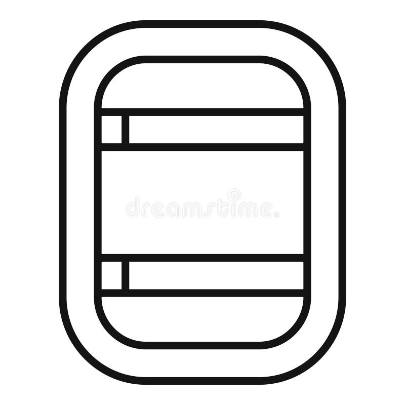 Airplane Window Closed Showing Three Horizontal Lines Stock Vector ...