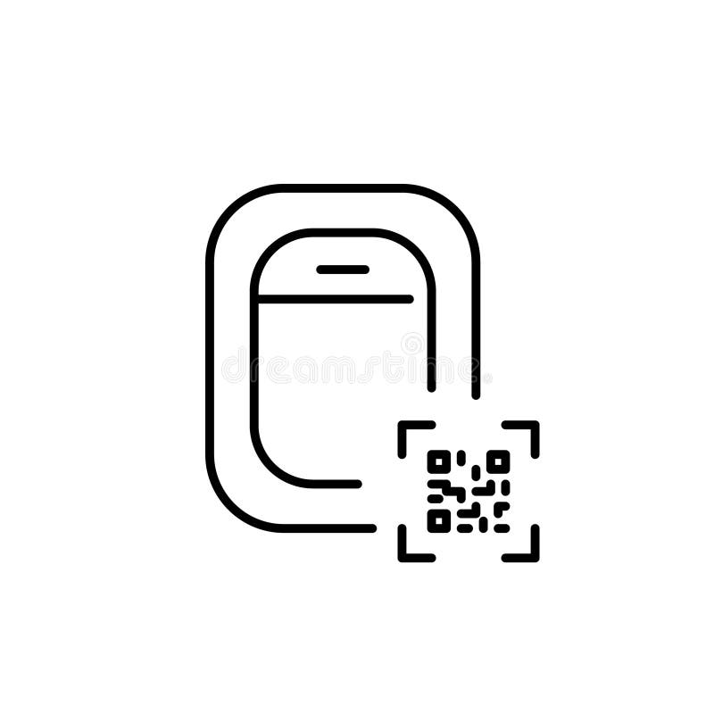 Airplane Window and Qr Code. Tech-enhanced Travel, Electronic Boarding ...