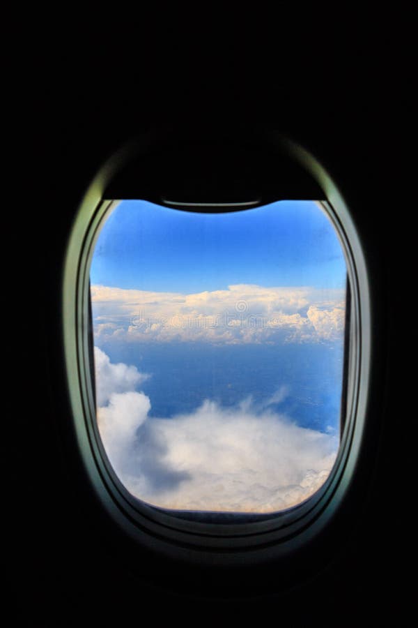 Airplane Window. Travel, Flight. Stock Image - Image of flight, indoor ...