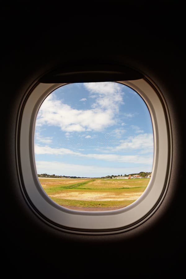 Airplane window view stock photo. Image of window, looking - 35213200