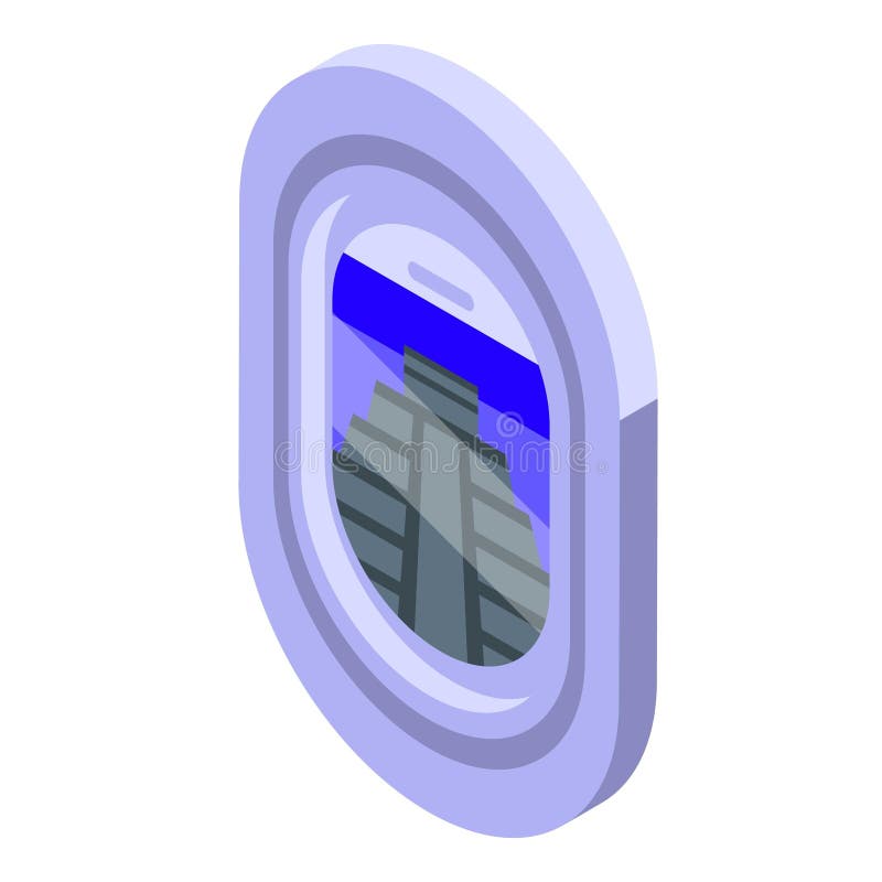 Airplane Window View Icon Isometric Vector. Fly Design Stock ...