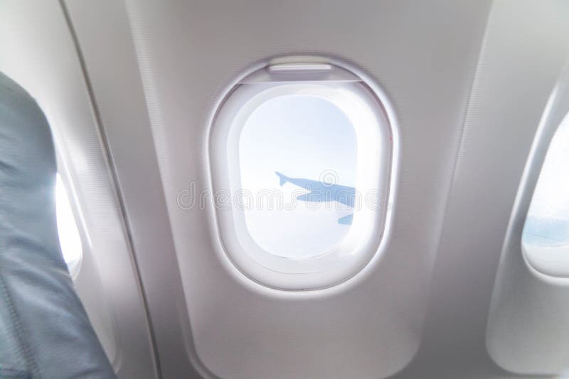 Airplane Window View Inside an Aircraft. Window Plane Stock Image ...