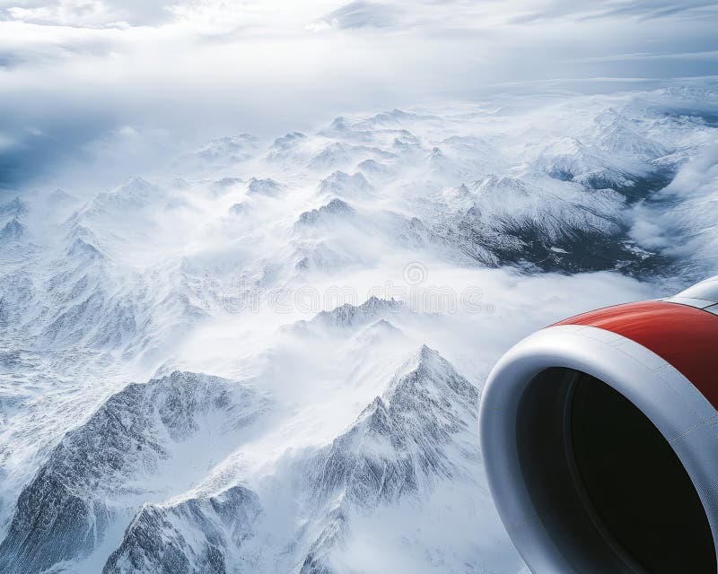 Airplane Window View: Sunrise Over Desert Horizon Stock Illustration ...