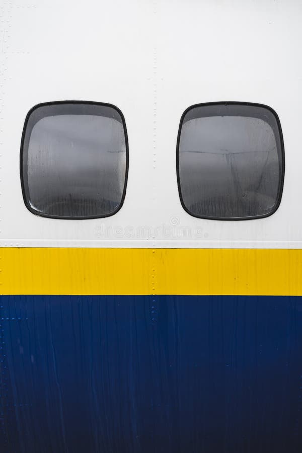 Airplane Windows from the Outside Stock Image - Image of exterior ...