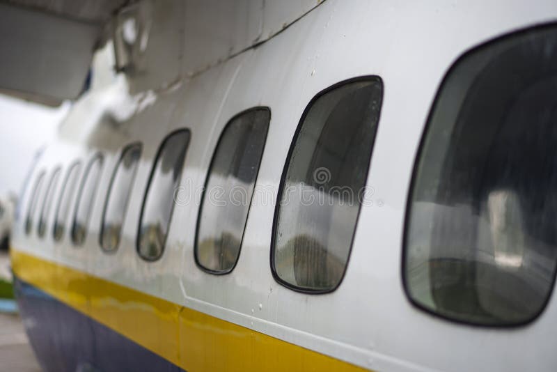 Airplane Windows from the Outside Stock Image - Image of mode, glass ...