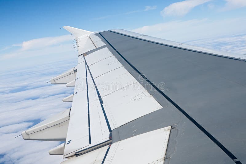 Airplane wing stock photo. Image of blue, airplane, power - 13755056