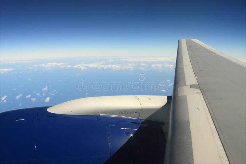 Airplane Wing stock photo. Image of turbine, aircraft - 14415790