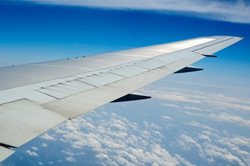Airplane wing stock image. Image of aircraft, speed, clouds - 14567755