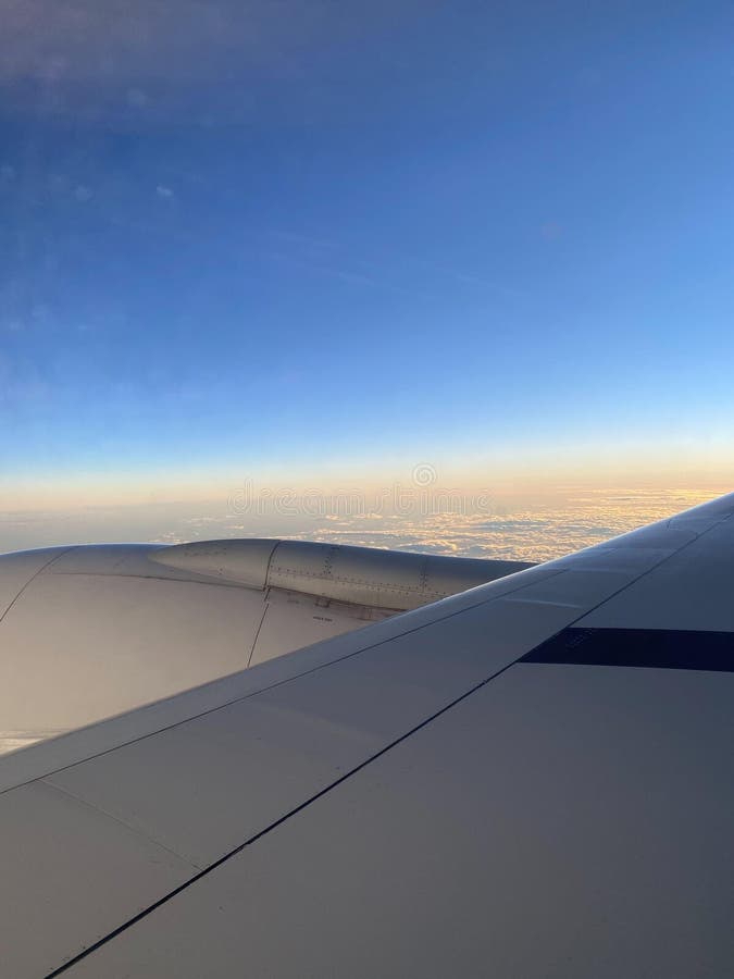 Airplane Wing and Clouds of the Passenger S Point of View Stock Image ...