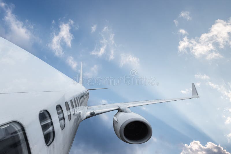 Airplane Wing on Dramatic Sky Stock Photo - Image of atmosphere, trip ...