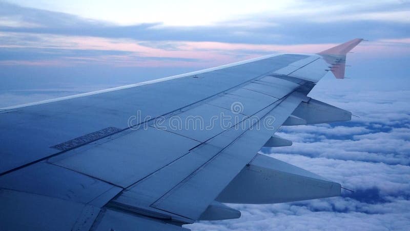 Airplane Wing in the Clouds, Moving Forward, Flying Stock Footage ...