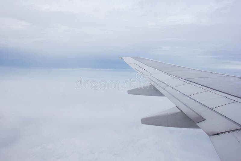 Airplane Wing Out of Window Stock Photo - Image of land, engine: 104605922