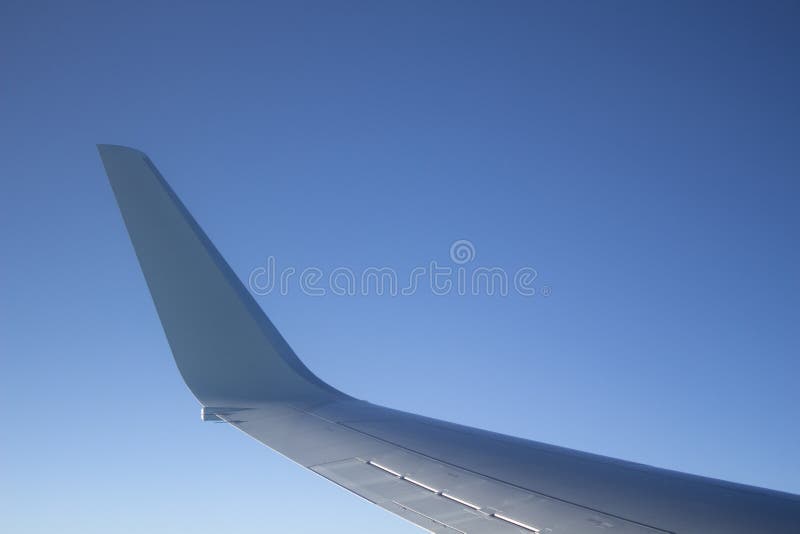 Airplane Wing in the Sky. View from a Great Height. Stock Photo - Image ...