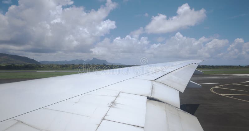 Airplane Wing View from Inside Stock Video - Video of trip, travel ...