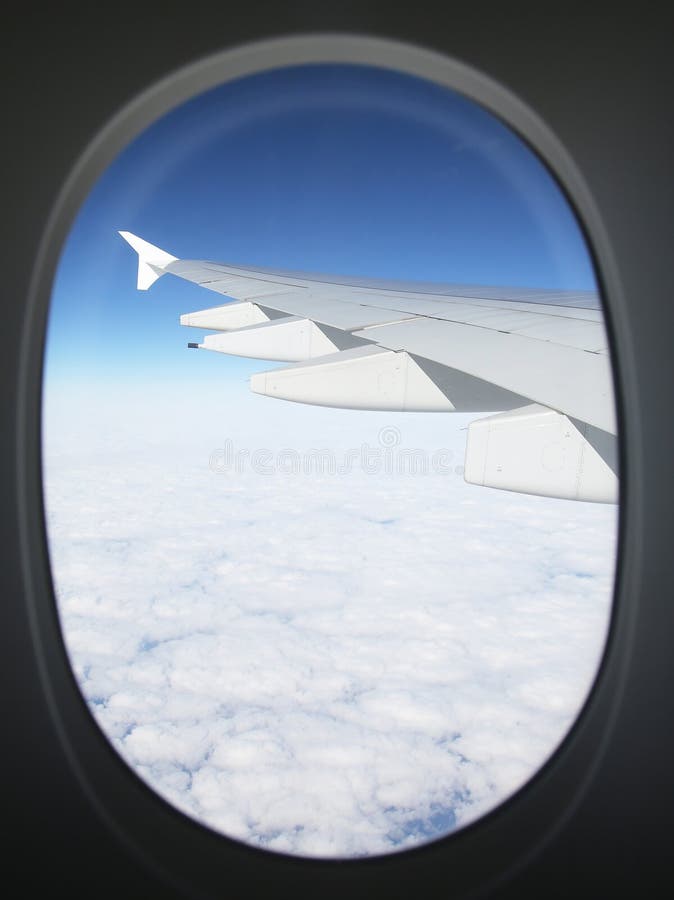 Airplane Wing View Out of Window Stock Photo - Image of plane, scenic ...