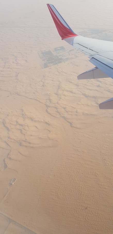 Airplane Wing View from the Plane Stock Image - Image of design, flight ...