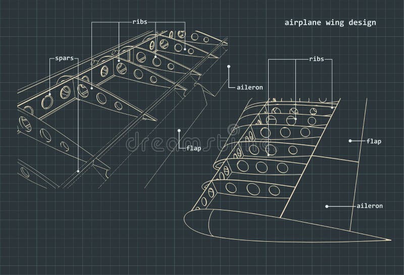 Airplane wings drawings stock vector. Illustration of contour - 169202863