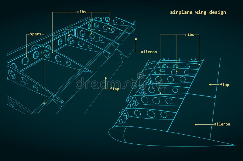 Airplane wings drawings stock vector. Illustration of plane - 316678561