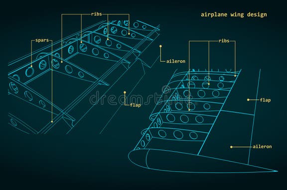 Airplane wings drawings stock vector. Illustration of plane - 316678561