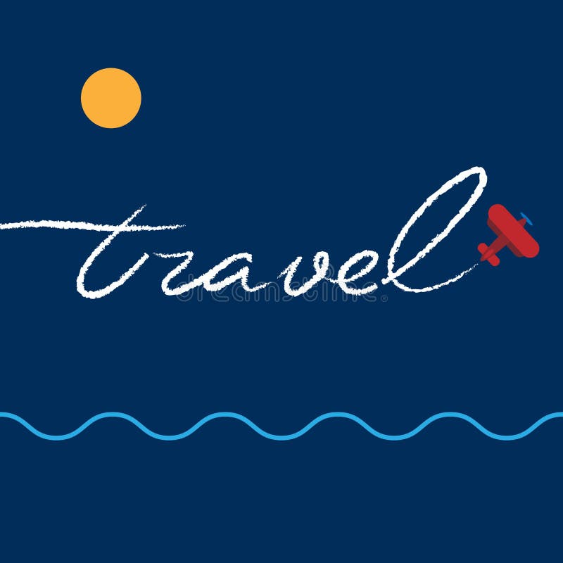 The Word Travel in Isolatation Stock Illustration - Illustration of ...