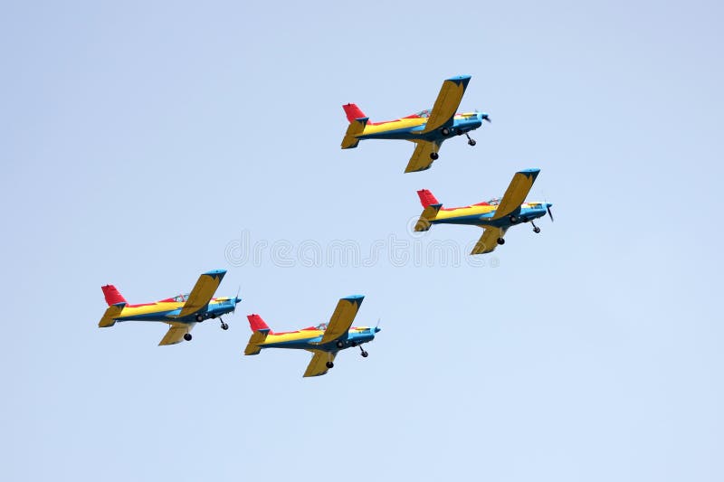 Airplanes at the air show stock image. Image of fans - 23771253