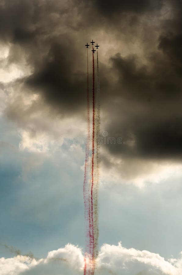 Airplanes on airshow. stock image. Image of fighter, aviation - 60630769