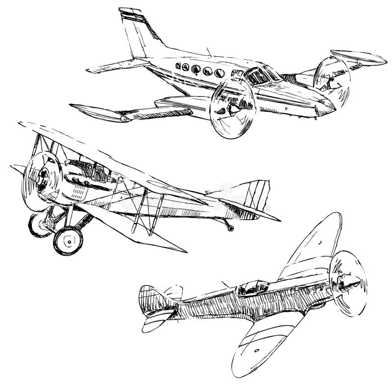 Military Aircraft Drawings Stock Illustrations – 40 Military Aircraft ...