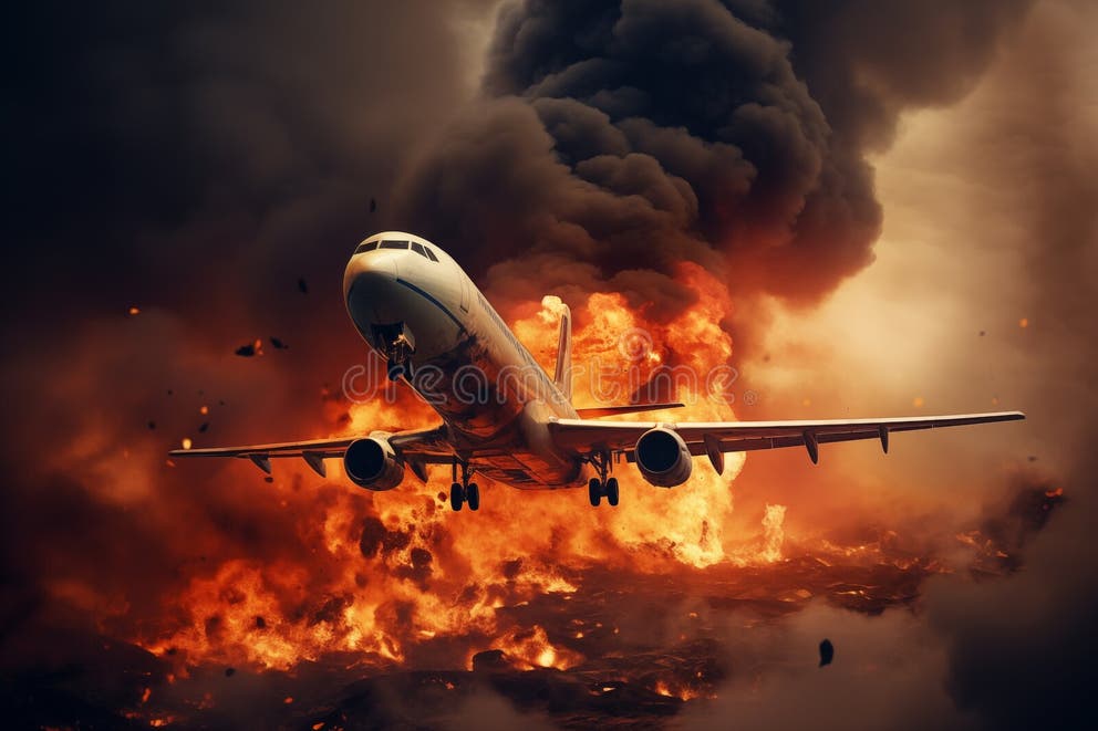 An Airplanes Engine Explodes during a Catastrophic Flight with Fire ...