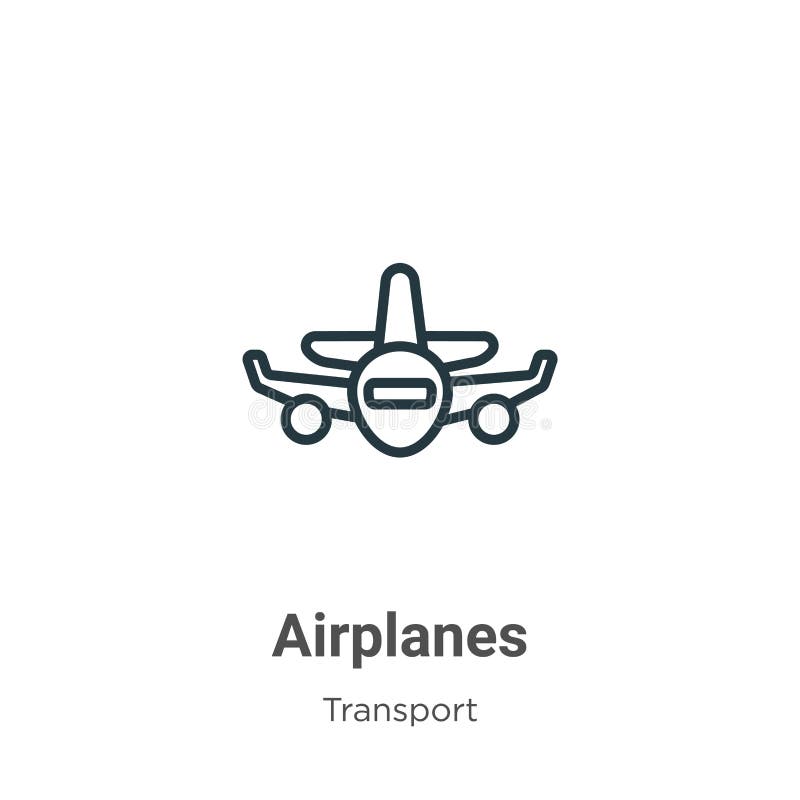 Airplanes Outline Vector Icon. Thin Line Black Airplanes Icon, Flat ... Airplanes Outline Vector Icon. Thin Line Black Airplanes Icon, Flat ...