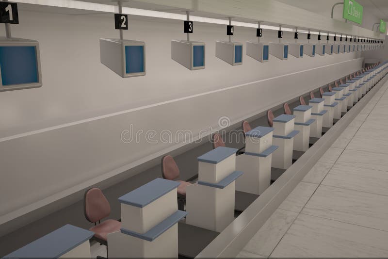 3d Airport Aviation Check Computer Digital Flight Stock Illustration ...