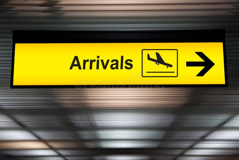 Arrival sign at airport stock photo. Image of passenger - 468780