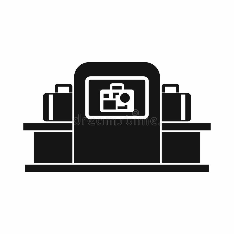 Airport Baggage Scanner Icon, Simple Style Stock Vector - Illustration ...