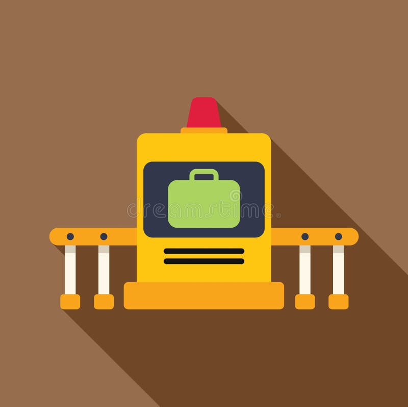 Airport Baggage Scanner Showing Suitcase Passing through Security Stock ...