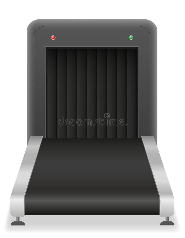 Airport Baggage Scanner Vector Illustration Stock Vector - Illustration ...