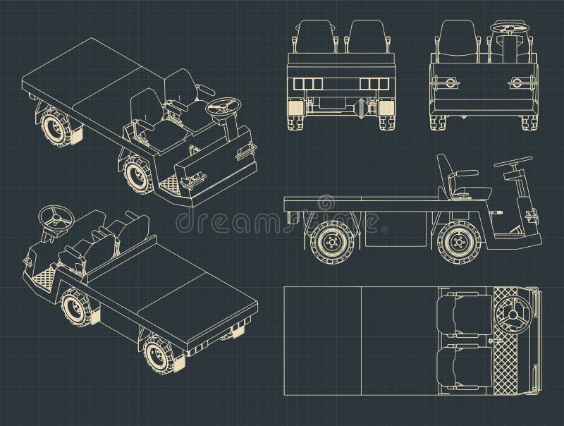 Airport Baggage Tractor Stock Illustrations – 216 Airport Baggage ...