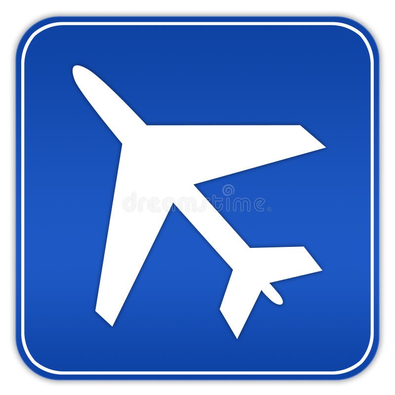 Airport plane sign stock illustration. Illustration of getaway - 16425315