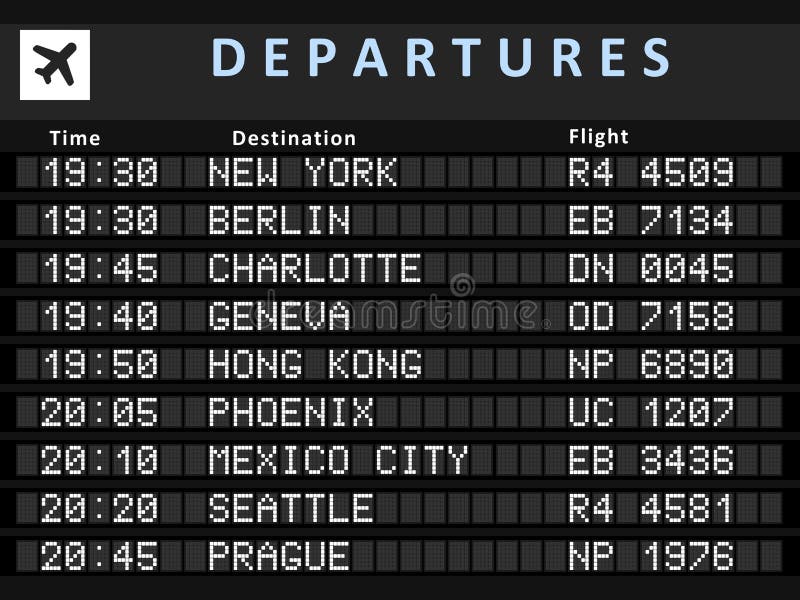Timetable Airport Stock Illustrations – 2,520 Timetable Airport Stock ...