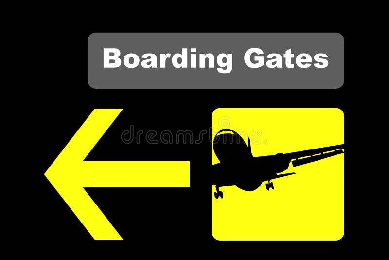 Airport Boarding Sign, and Luggages Inside Airport Waiting Room. 3D ...