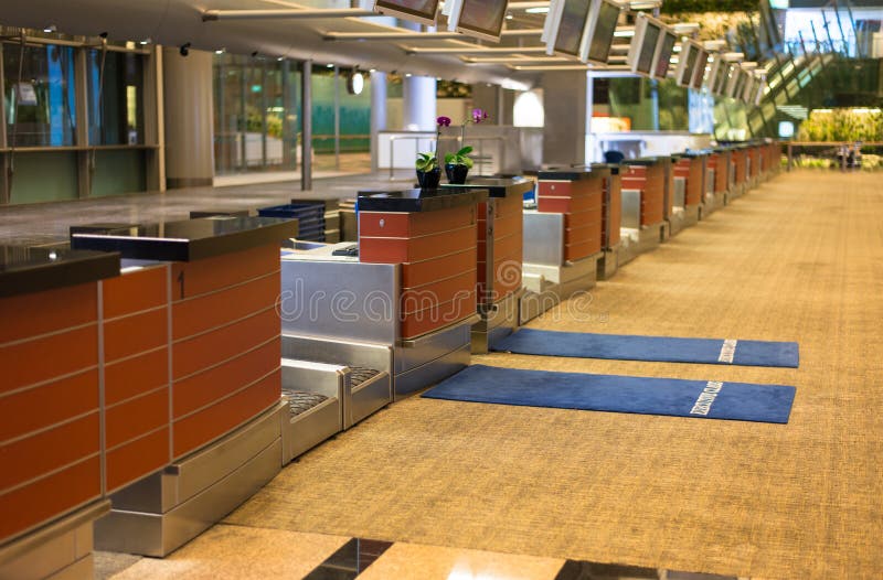 Airport Check in Counter stock photo. Image of check - 26632168