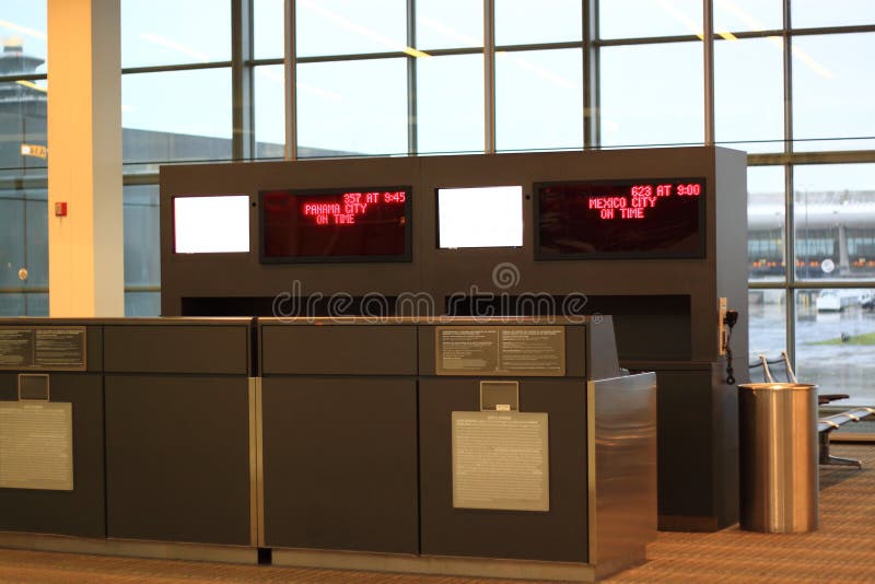 Airport Check-in Counter stock photo. Image of airline - 32554868