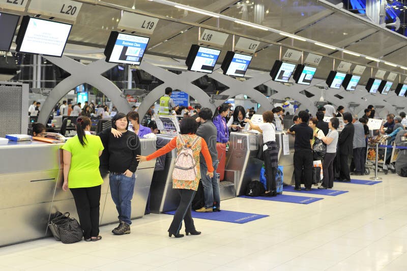 Airport Check-in Counters editorial image. Image of building - 24038905