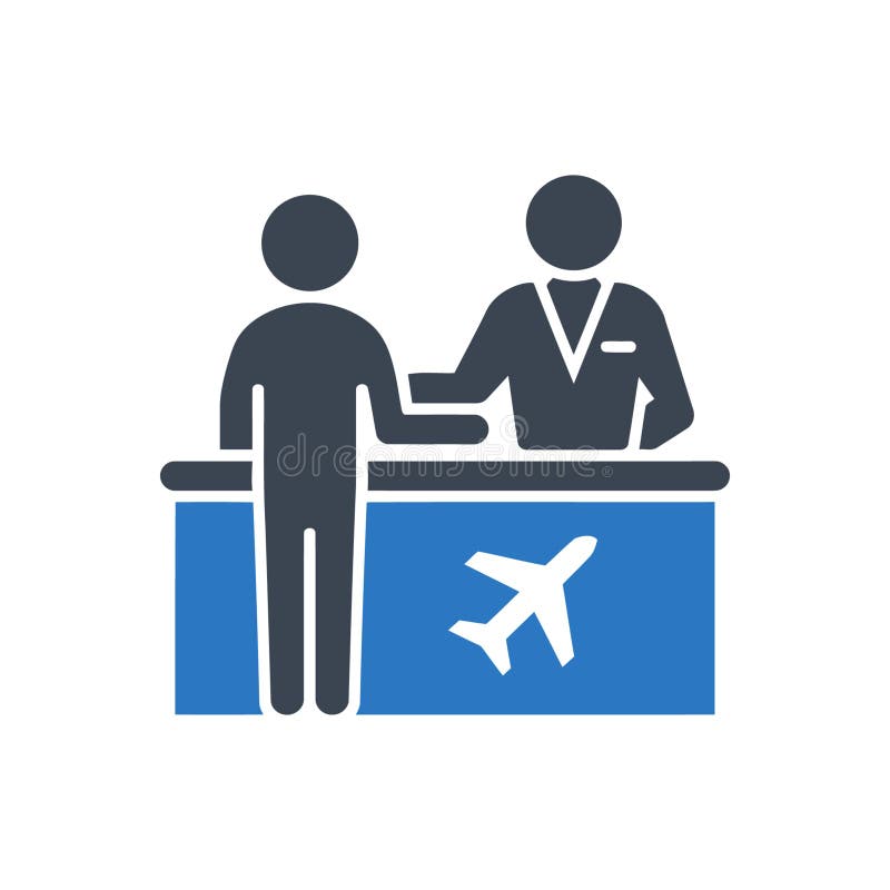 Airport Check-in Icon stock vector. Illustration of airport - 361528978