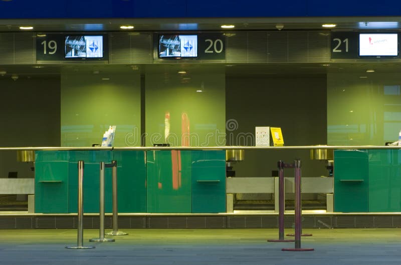 Airport checkin stock image. Image of green, detail, place - 9033735