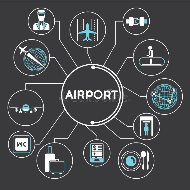 Airport Concept Info Graphic Stock Illustration - Illustration of ...