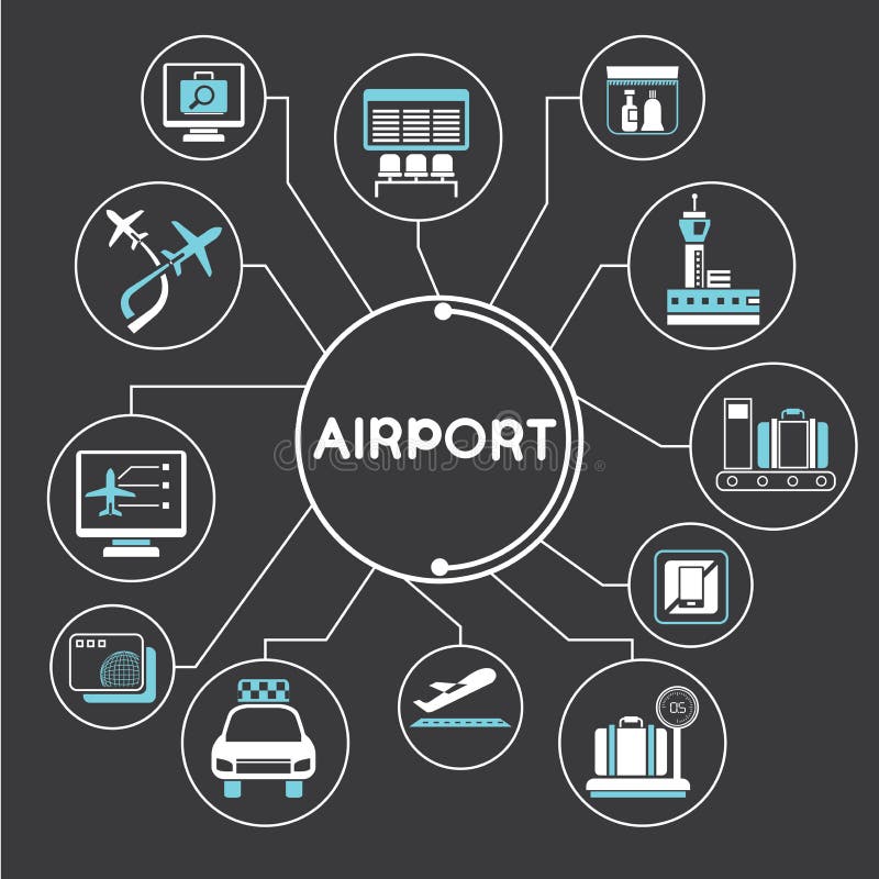 Airport Concept Info Graphic Stock Illustration - Illustration of ...