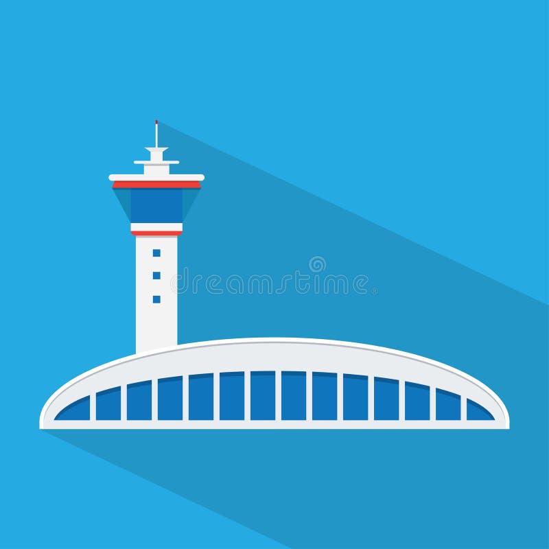 Airport Control Tower stock vector. Illustration of transportation ...