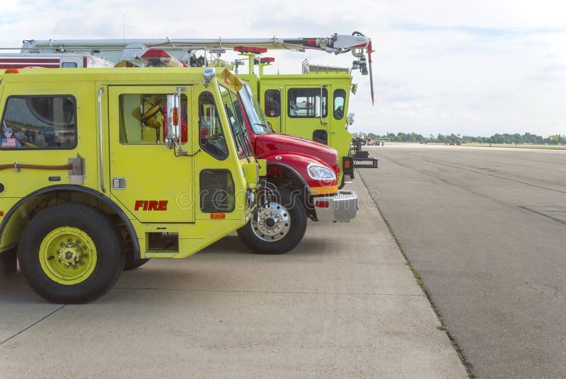 Airport Crash Tenders stock photo. Image of rescue, fire - 29608656