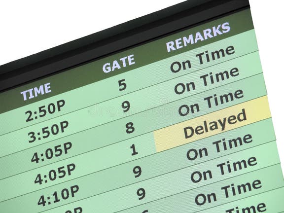 Airport Delay Sign stock photo. Image of takeoff, departure - 109218