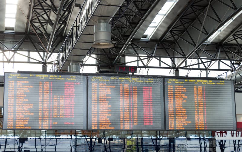 Airport Departure Arrival Board Information Editorial Photography ...