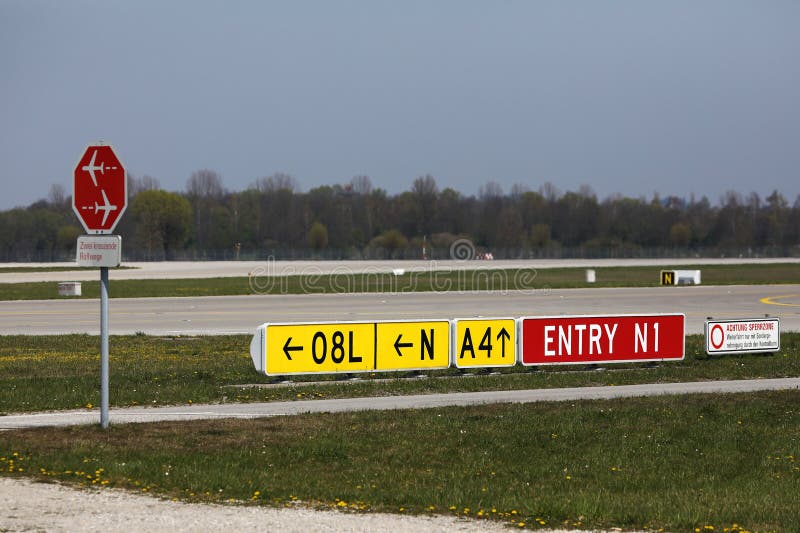 Runway 08L in airport editorial photography. Image of panespotting ...